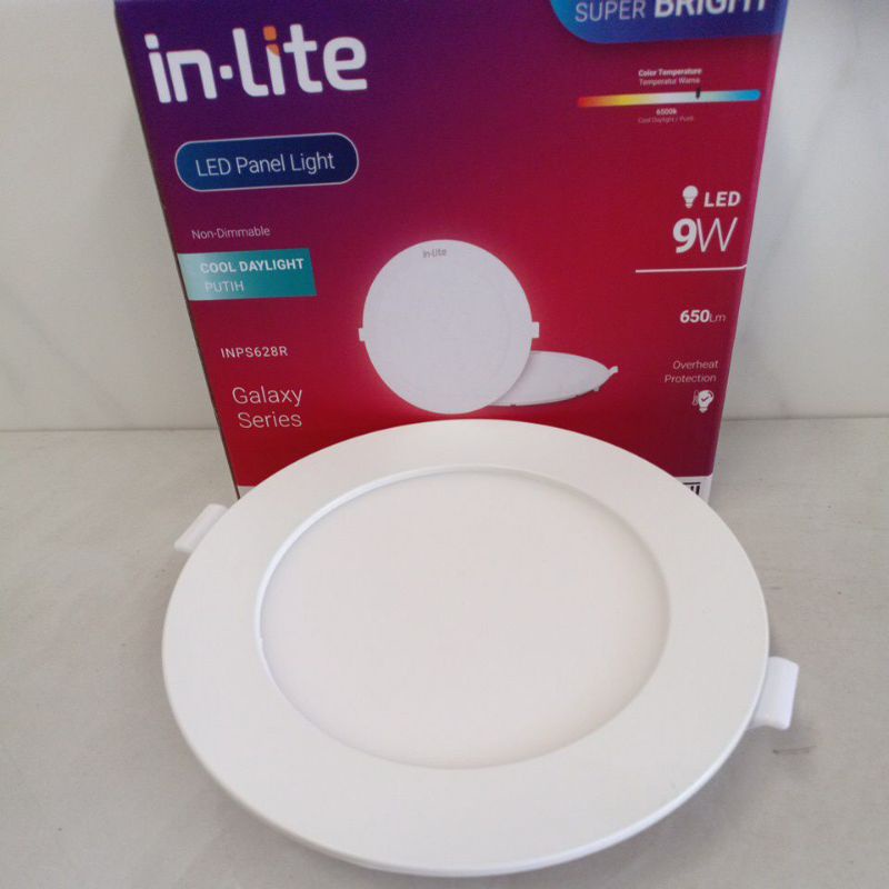 Jual downlight led inlite 9w bulat /led panel inlite INPS628R 9W ...