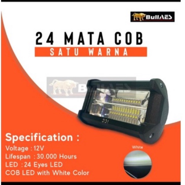 Jual Lampu tembak LED CWL 24 mata 2 baris nyala putih dan kuning 2 mode sterobo | Shopee Indonesia