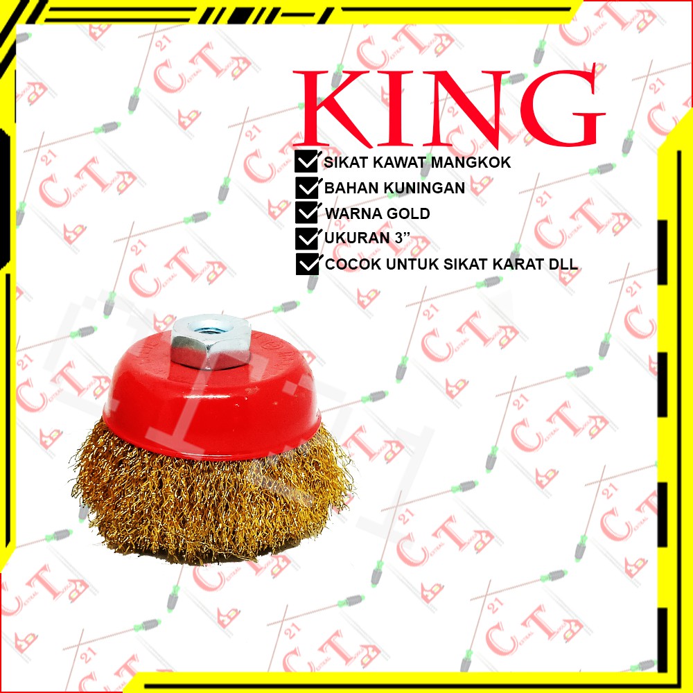 Jual SIkat Kawat Lurus King 3 Inch - SIkat Mangkok - Sikat Bulat ...