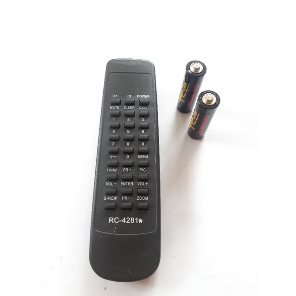 Jual Remote Tv Tabung Akari Langsung Pakai Plus Batu Baterai | Shopee ...