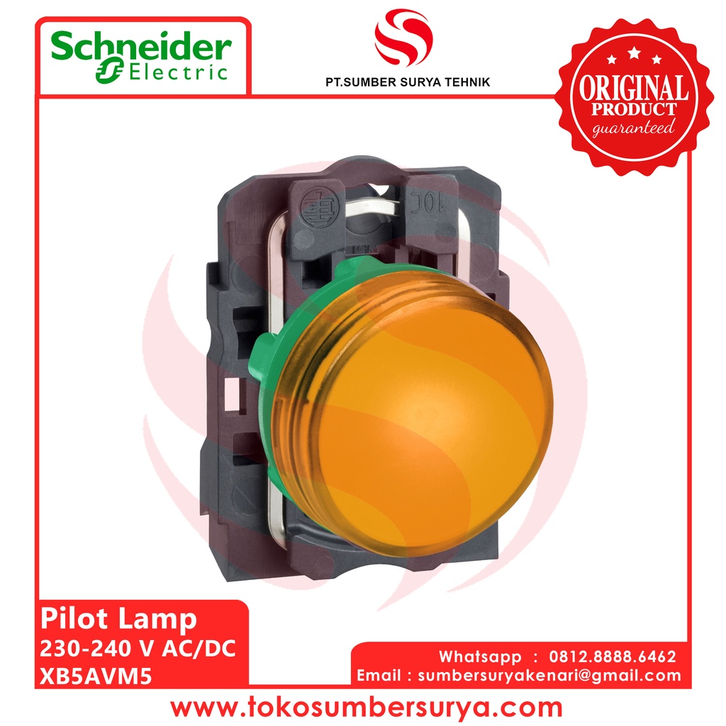 Jual Pilot Lamp Warna Jingga Saklar Listrik ON OFF SNI XB5AVM5 Asli Ori ...