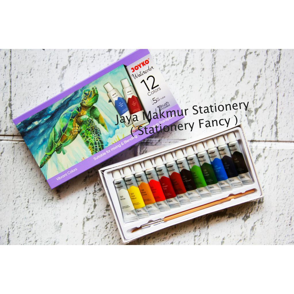 Jual Cat Air Water Color Joyko 12 Warna WC-4-12 (1 Set + Brush Included) | Shopee Indonesia