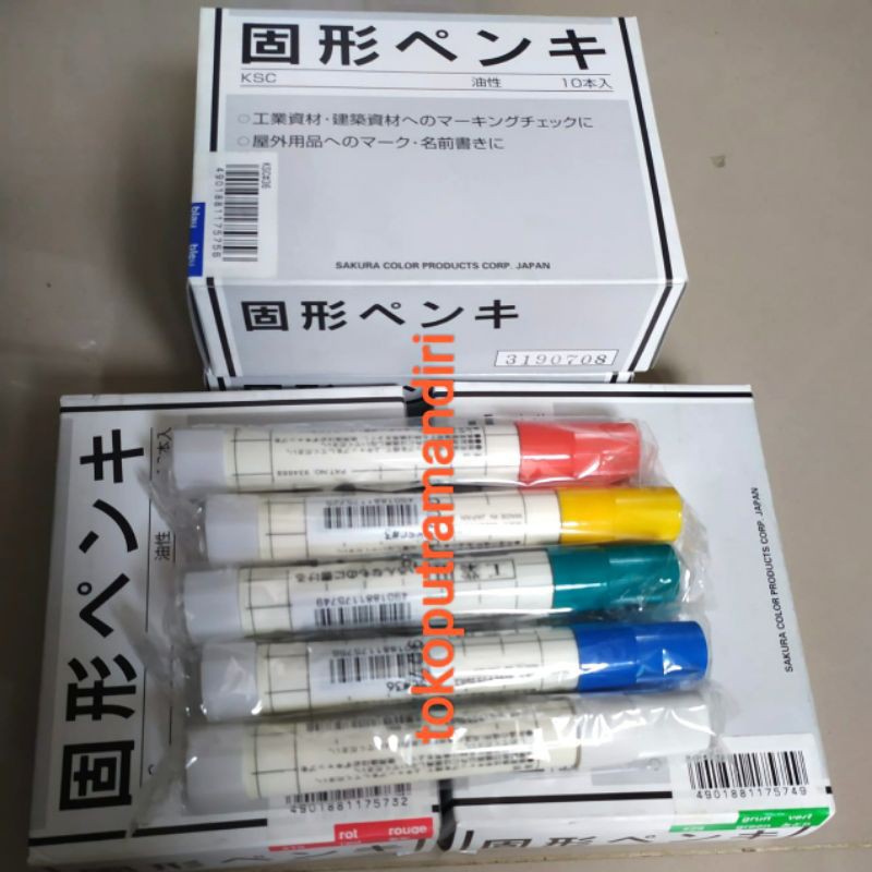 Jual Solid Marker Sakura KSC Crayon Multi Fungsi Marker Besi Marker ...