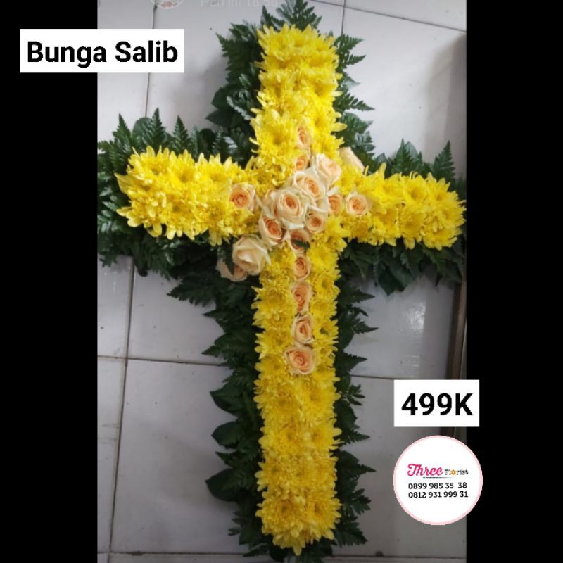 Jual bunga salib / karangan bunga salib / bunga salib murah / bunga ...