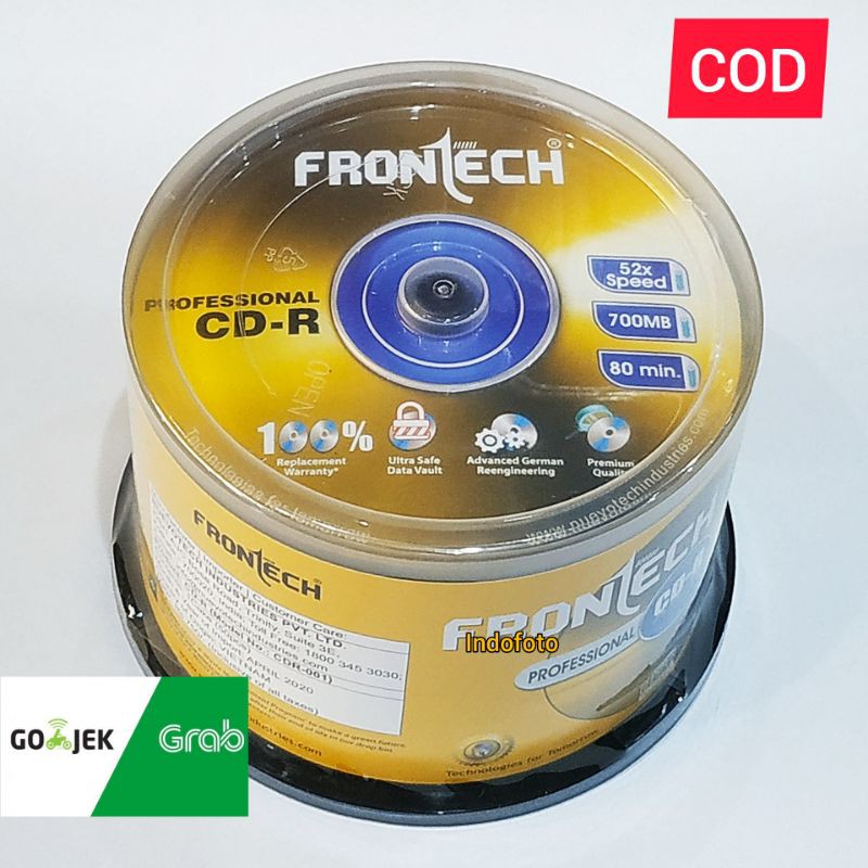 Jual Cd-r frontech murah-cdr 50kpg plus tabung | Shopee Indonesia