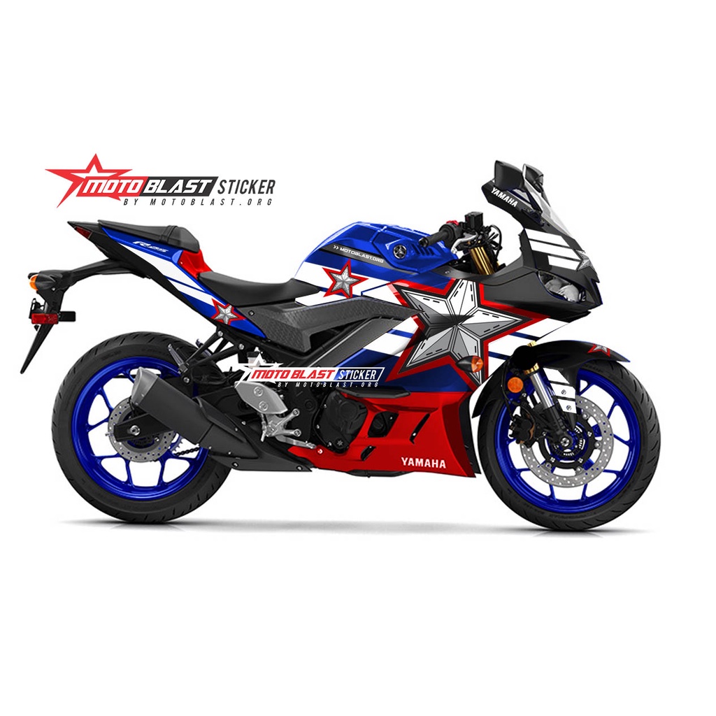 Jual Decal Stiker Yamaha New R25 Livery Capt America Full Body ...