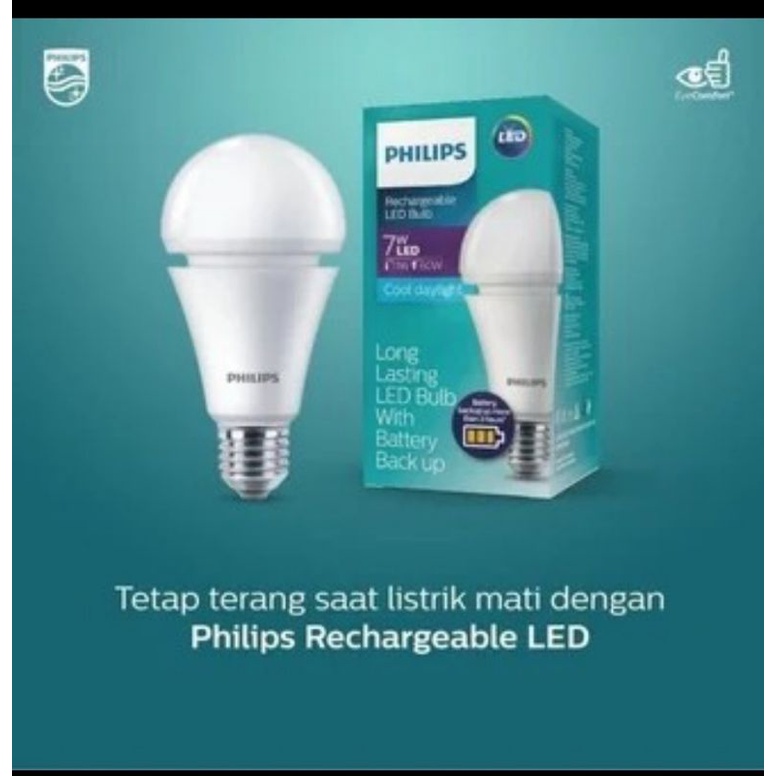 Jual lampu philips 7w emergency led bulb lamp darurat philips 7w bohlam ...