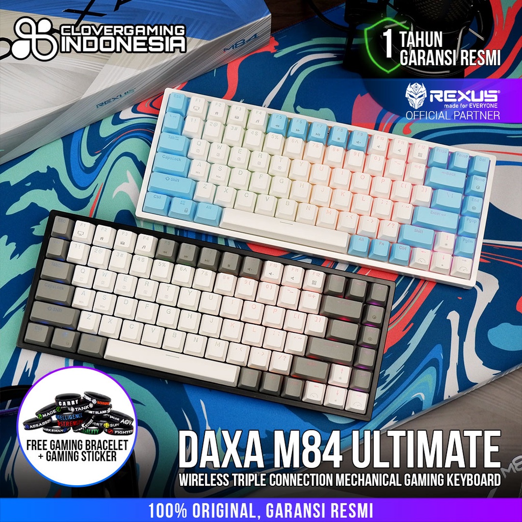 Jual Rexus DAXA M84 Ultimate RGB - Triple Connection Mechanical ...