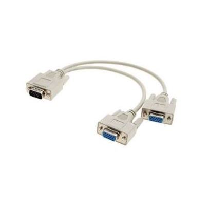 Jual Cable Vga male to 2 female splitter 2 port 720p NB for monitor tv projector - Kabel vga 15 ...