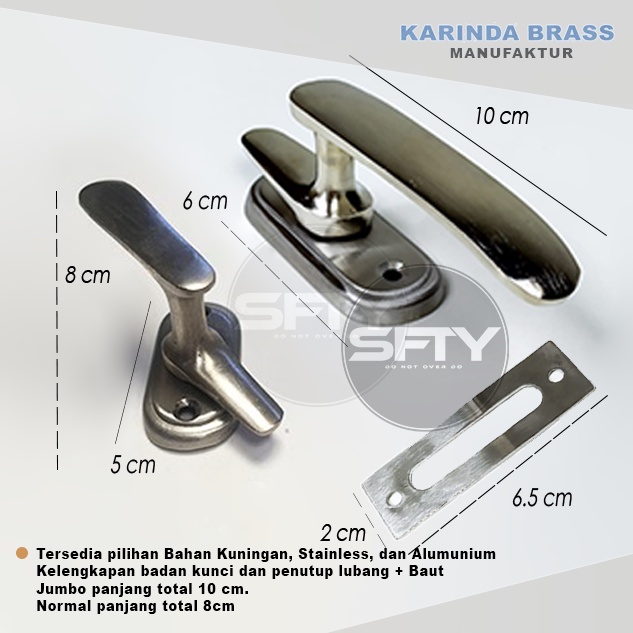 Jual Kunci Jendela Kayu Grendel Pintu Kamar Rambuncis Spring Kniff ...