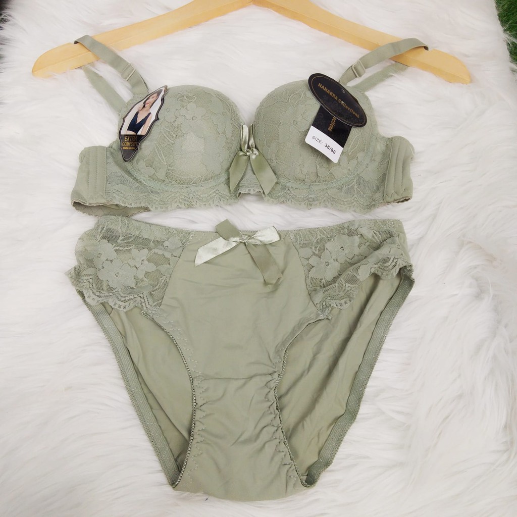 Jual Bra Set BH dan CD Kawat Motif Floral Bahan Halus 34A-42A FifthSeason Bra FS690 Pakaian ...