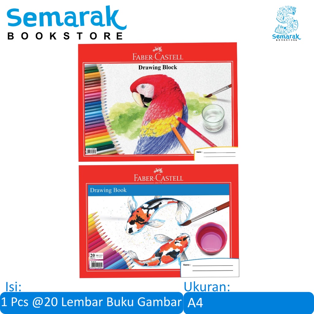 Jual Faber Castell Drawing Book Buku Gambar A4 [1 Buku 20 Lembar ...