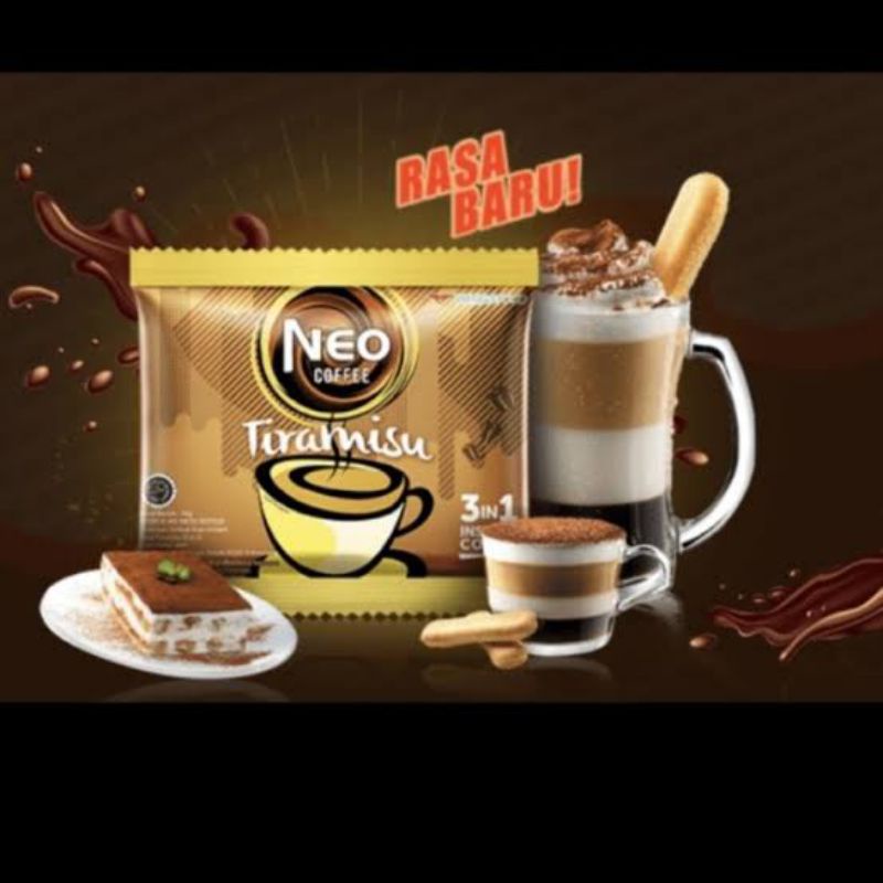 Jual Neo Coffe Tiramisu Kopi Instant 3 In 1 dengan Rasa Tiramisu ...