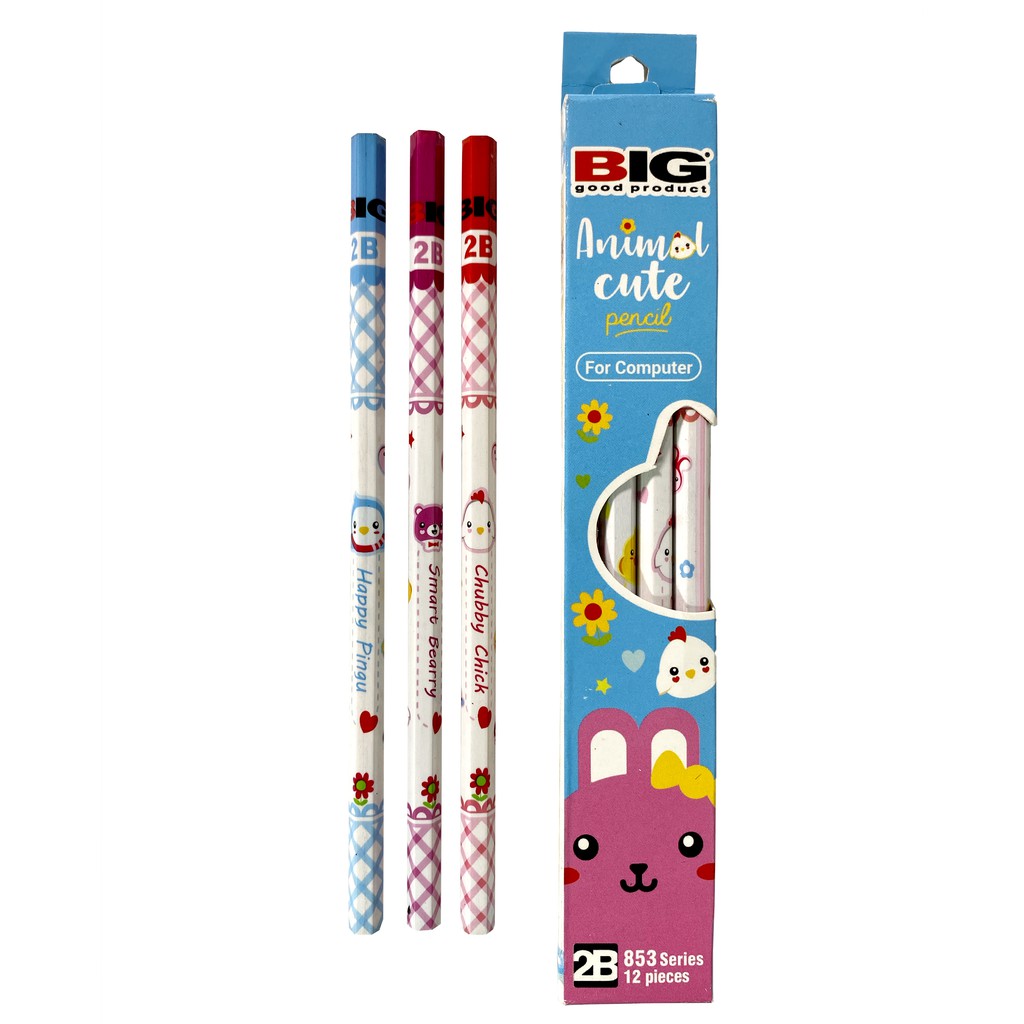 Jual PENSIL BIG 2B PS-853 (12 PCS) / PENCIL KAYU 2B GAMBAR KARTUN ...