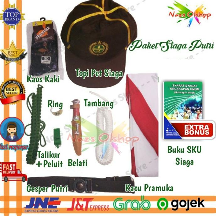 Jual PROMO Paket Atribut Perlengkapan Pramuka Tingkat Siaga Putri SD ...