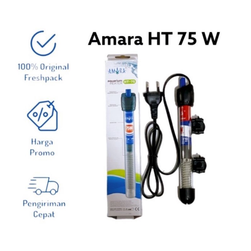 Jual HEATER PEMANAS SUHU AQUARIUM AQUASCAPE AMARA HT-75 75 WATT ...