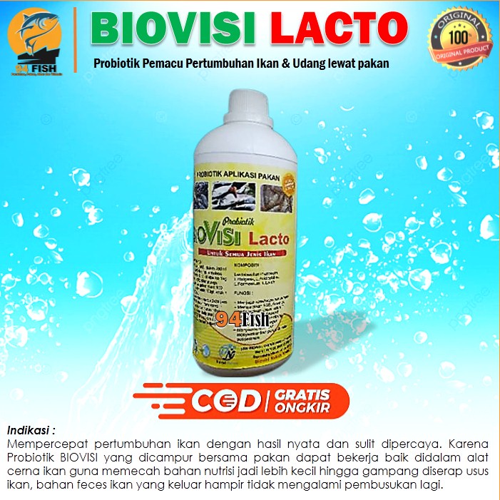 Jual BIOVISI LACTO Probiotik Ikan Lewat Pakan 1liter | Shopee Indonesia