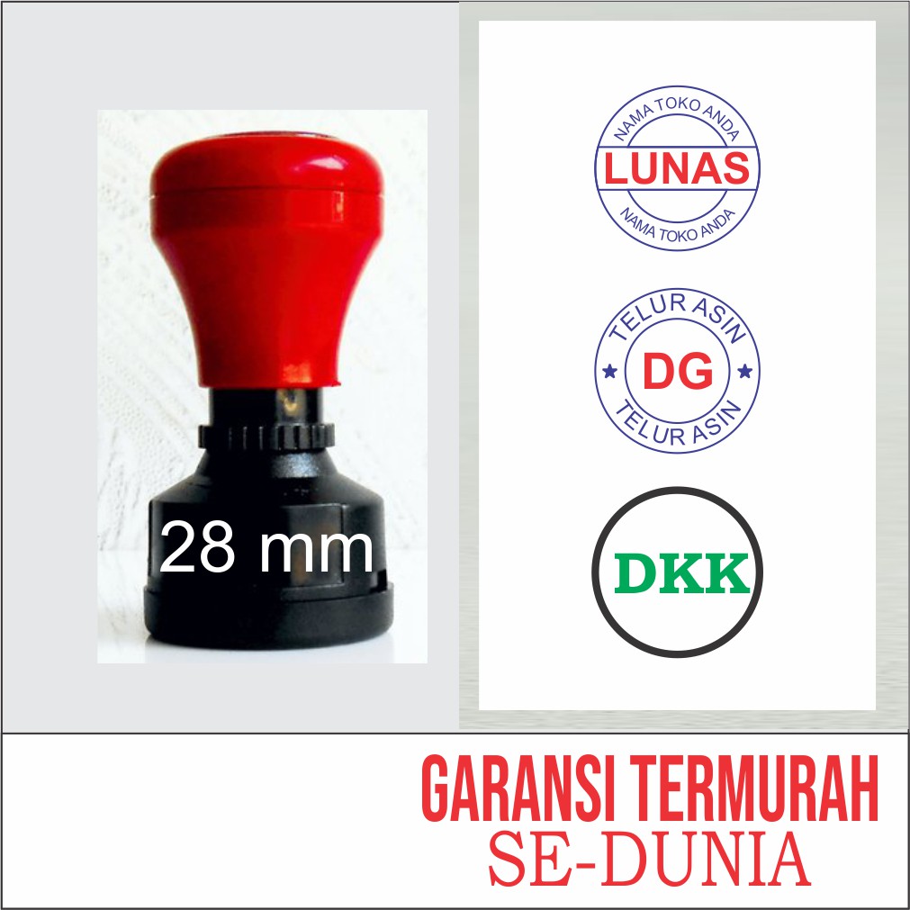 Jual Stempel Bulat 28mm Toko / Perusahaan / PT / CV Free Desain ...