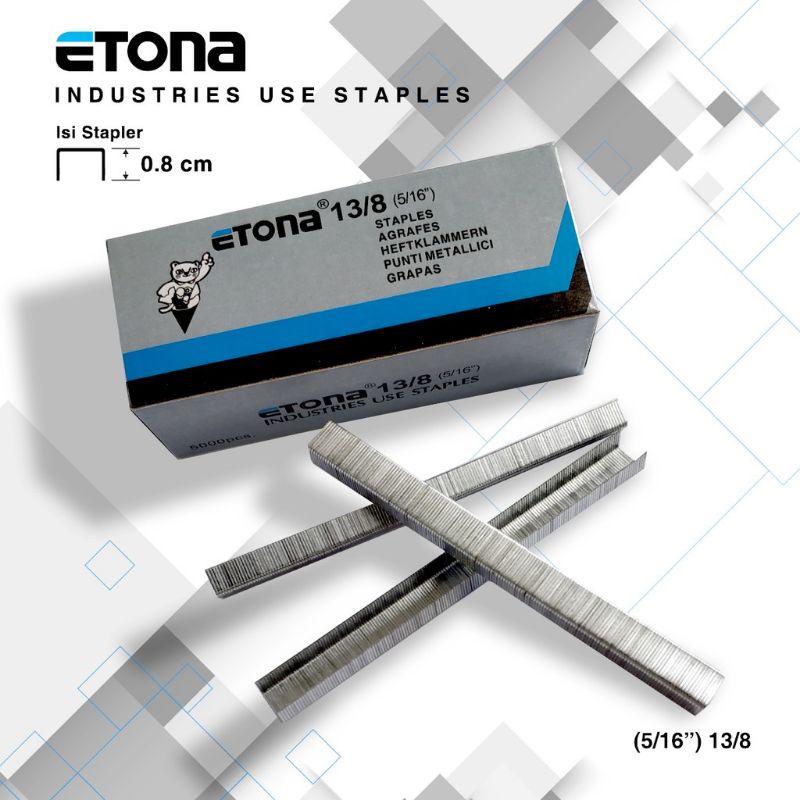 Jual Isi Staples Etona 13/8 ( 1kotak ) | Shopee Indonesia