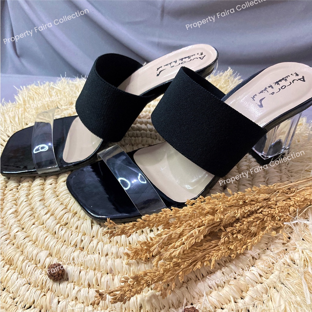 Jual HEELS KACA TRANSPARAN KOMBINASI JELY DAN KARET SANDAL TERBARU 2022 ...