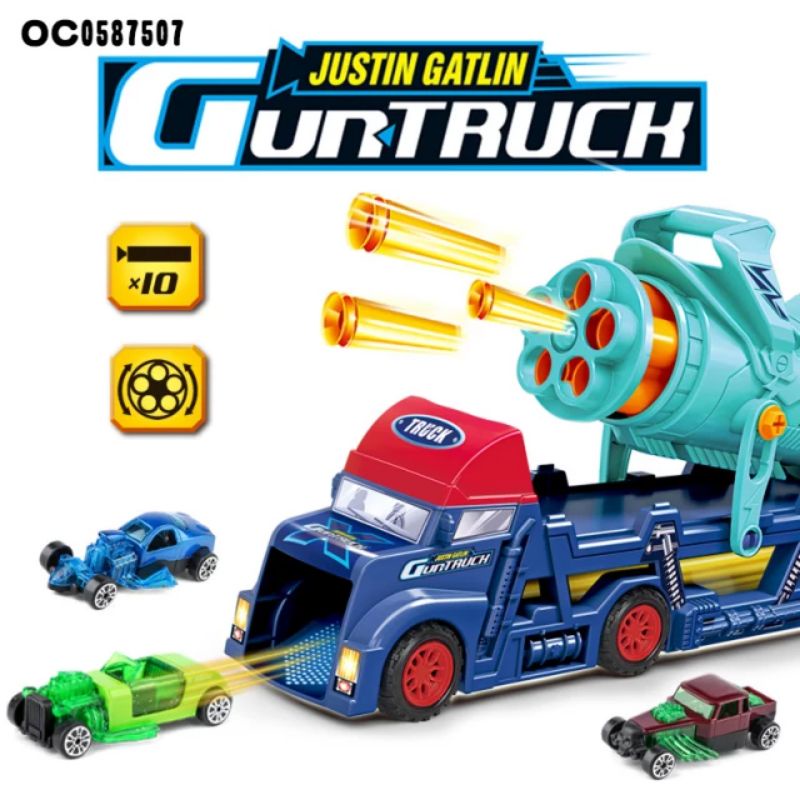 Jual Mainan anak Justin Gatlin gun truck 2in1 diecast with launcher ...