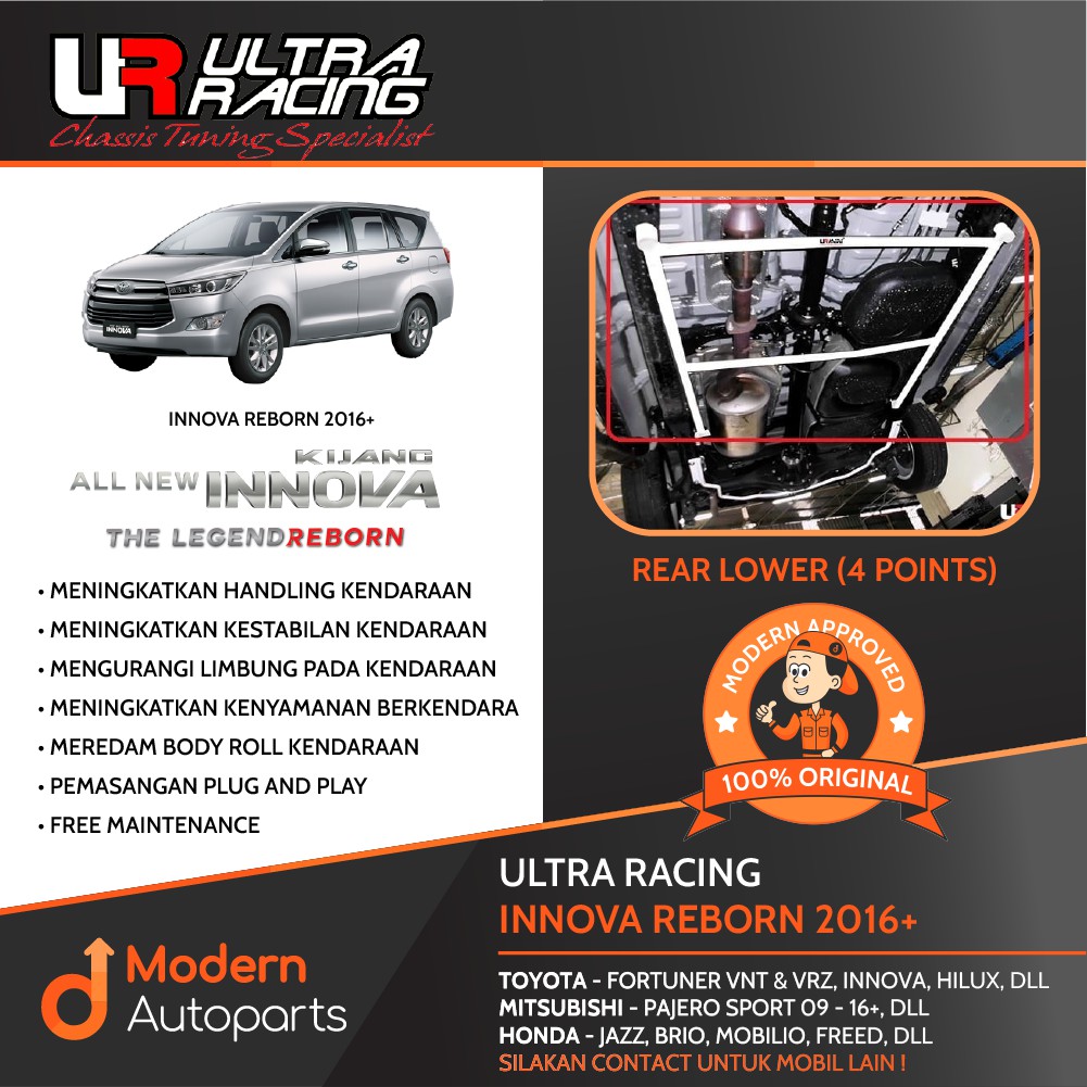 Jual Stabilizer Ultra Racing Innova Reborn 16+ REAR LOWER Plug n Play ...