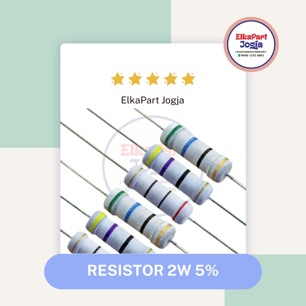 Jual RESISTOR 2W 5% 1.2K Ohm 2K Ohm 2.3K Ohm 2.7K Ohm 3.3K Ohm Resistor ...