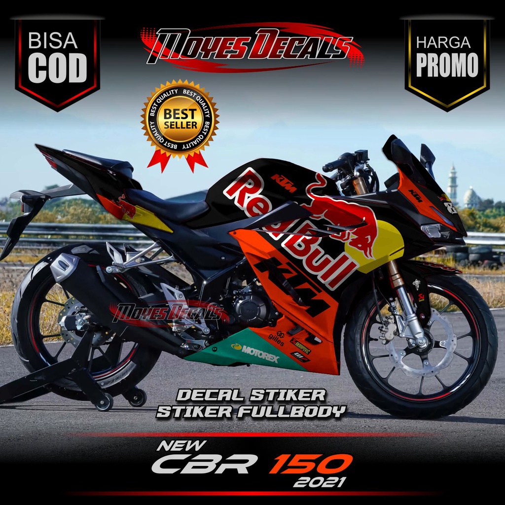 Jual Sticker Decal All New CBR 150 R 2021 Redbull Sticker Striping Decal All New CBR 150 R 2021 ...