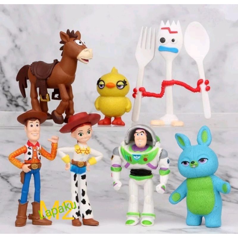 Jual Figure Toy Story 4 Set isi 7/Topper Cake Mainan | Shopee Indonesia
