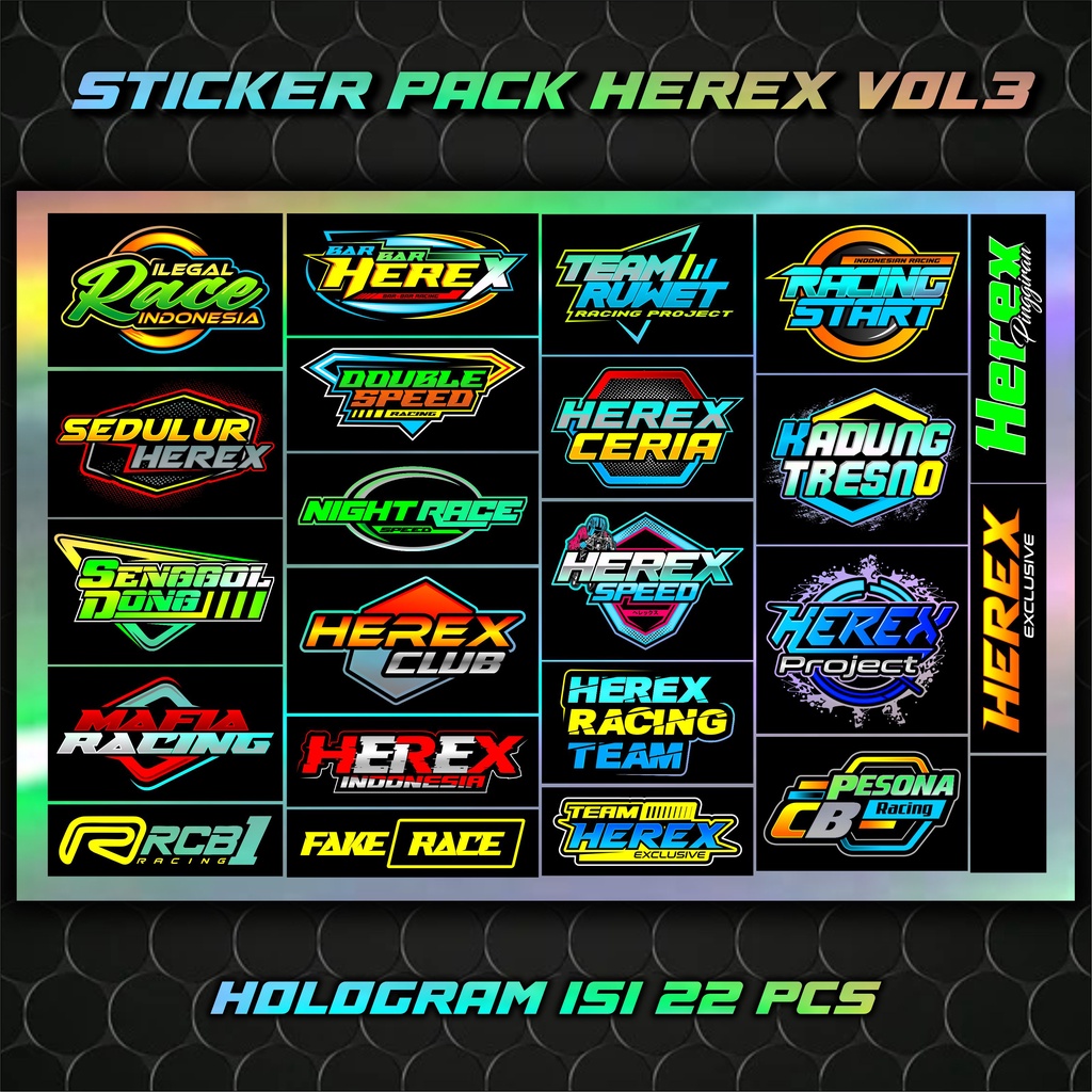 Jual Sticker Pack Racing Sticker HEREX Stiker Motor | Shopee Indonesia