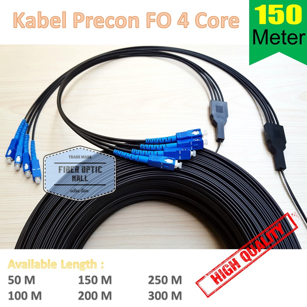 Jual KABEL PRECON 4 CORE 150 meter Dropcore FO Fiber Optik Siap Pakai ...
