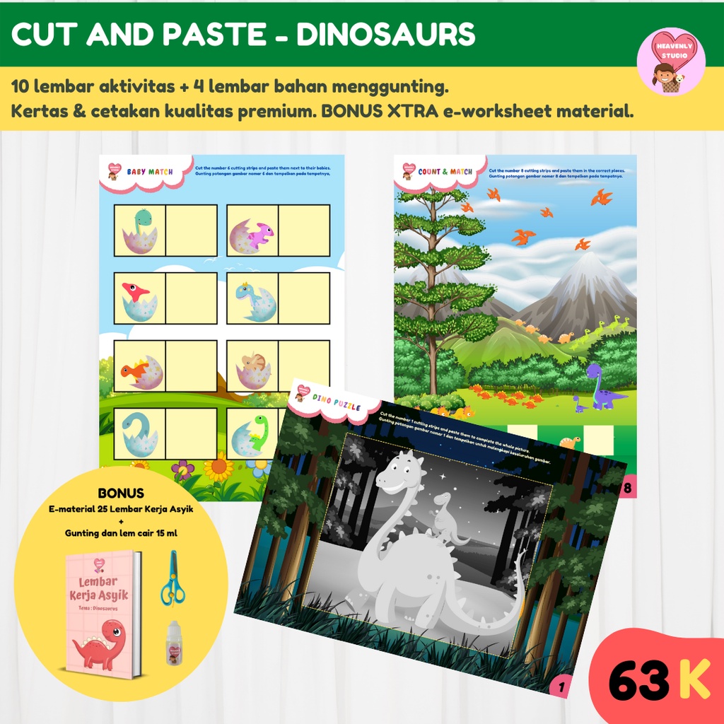 Jual GUNTING TEMPEL CUT AND PASTE ACTIVITY MAINAN EDUKASI ANAK PAUD TK ...