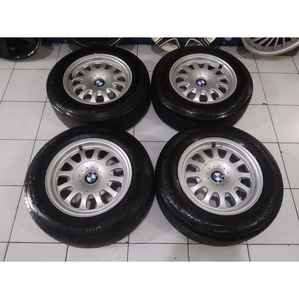 Jual Velg BMW Seri 5 R15 Pcd 5X120 Plus Ban 205 65 Bridgestone 80% | Shopee Indonesia