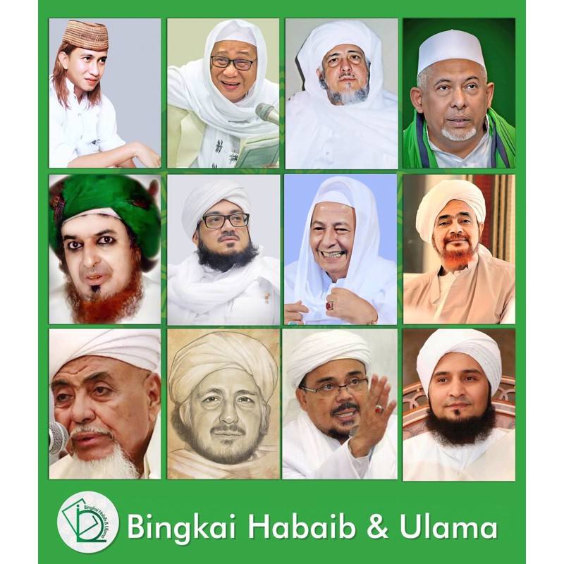 Jual Foto Habaib dan Ulama (Tanpa Bingkai) Ukuran 30x40cm (12foto ...