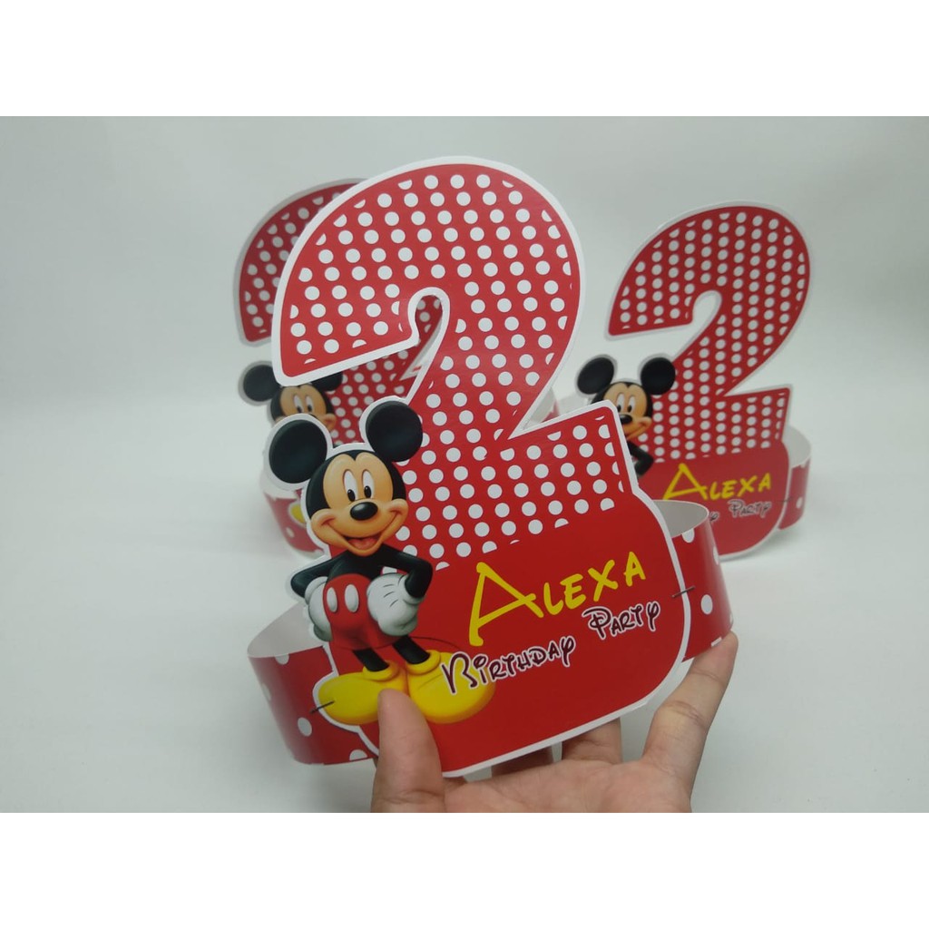 Jual Topi Ulang Tahun Melingkar Angka Mickey Mouse | Shopee Indonesia