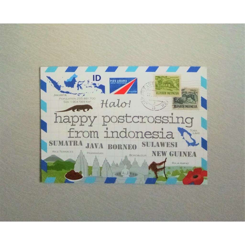 Jual HPC Happy Postcrossing Indonesia Postcard Series Kartu pos kartupos | Shopee Indonesia