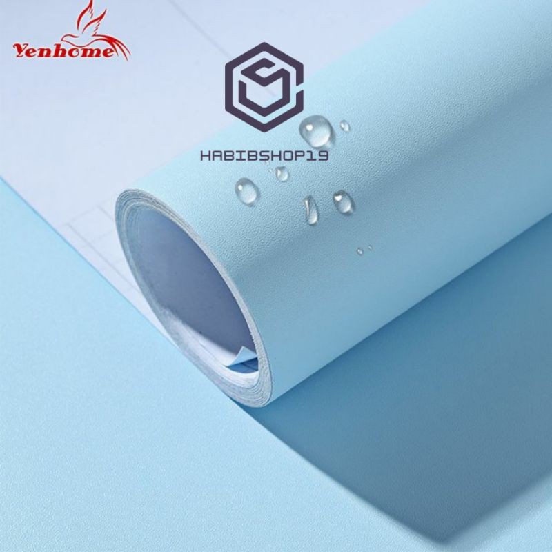 Jual Wallpaper Sticker Dinding Polos Biru Muda 10mx45cm | Shopee Indonesia