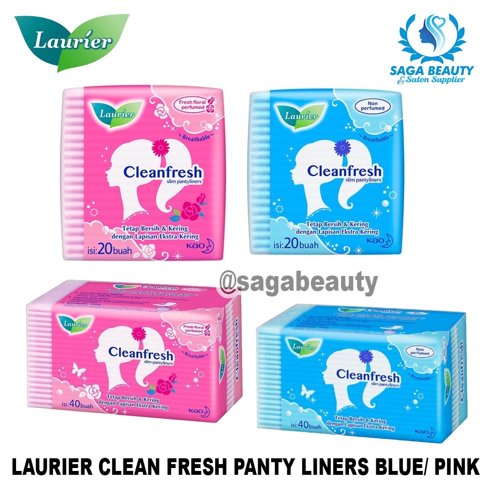 Jual LAURIER CLEANFRESH PANTY LINERS BLUE/ PINK ISI 20 | Shopee Indonesia