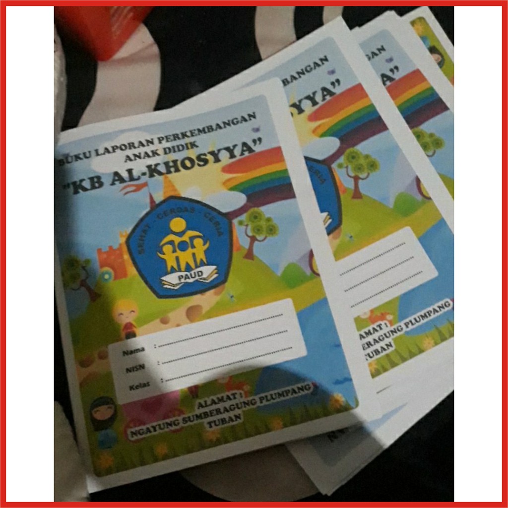 Jual RAPORT PAUD/TK/RA [Harga Satuan] - Custom Cover - GRATIS biaya desain !! | Shopee Indonesia