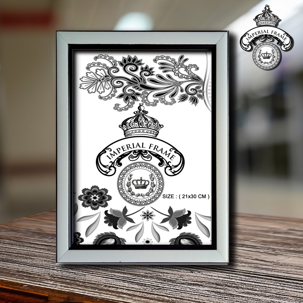 Jual Bingkai Frame Figura Foto Ijazah A4 ( 21x30 cm ) Gold Polos ...