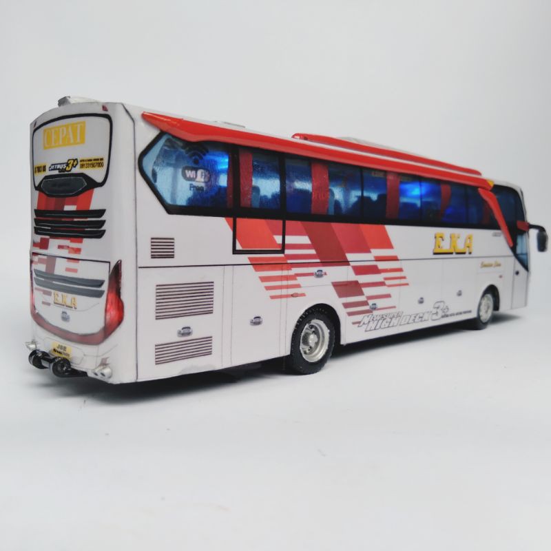Jual MINIATUR BUS EKA CEPAT JB3 FUL STROBO DAN INTERIOR LAMPU | Shopee ...