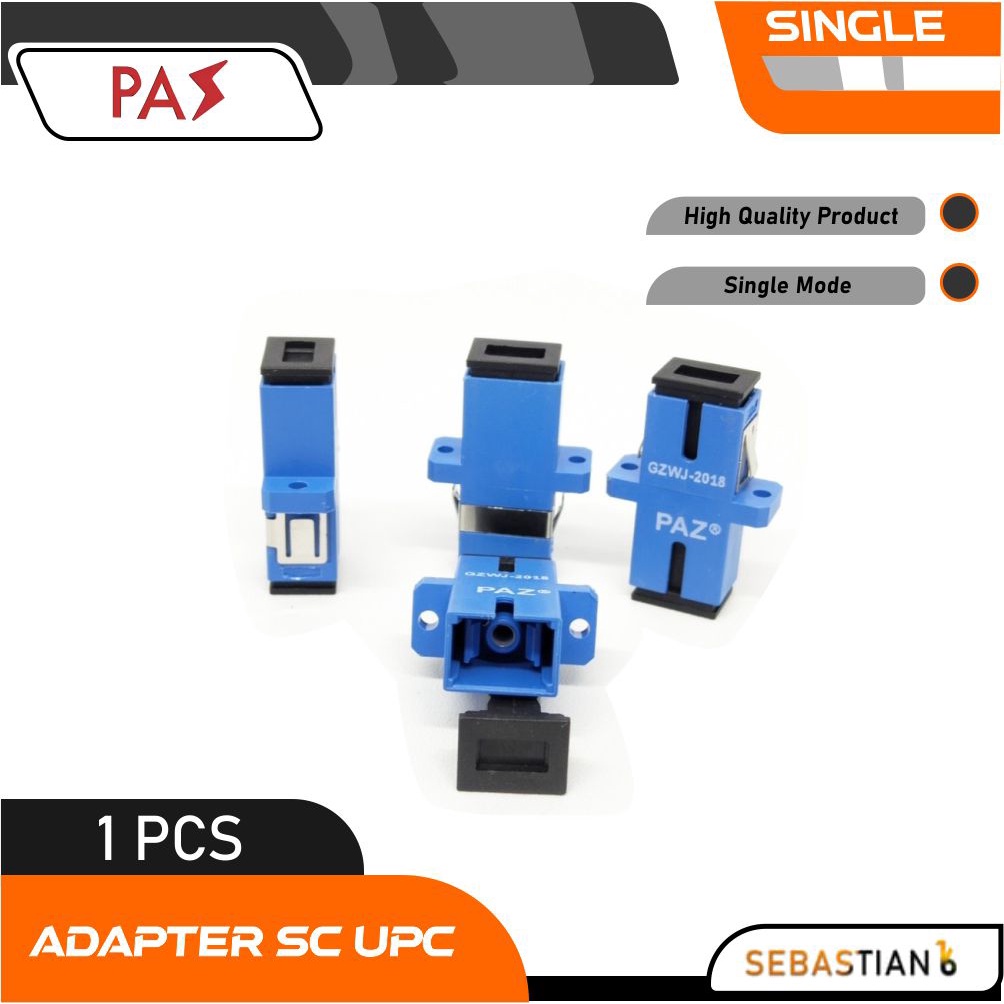 Jual [𝗢𝗥𝗜𝗚𝗜𝗡𝗔𝗟] Adapter Fiber Optic SC-UPC merk PAZ Sambungan Fast ...