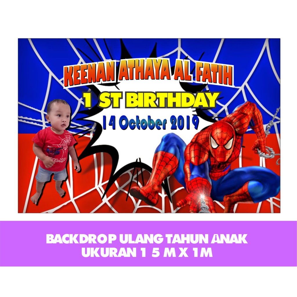 Jual SPANDUK / BANNER BACKDROP ULANG TAHUN ANAK | Shopee Indonesia