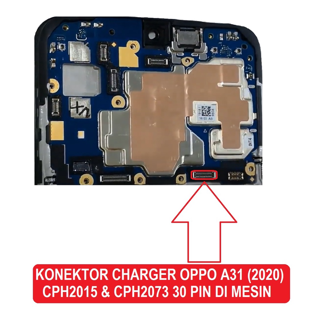 Jual Konektor Mainboard Compatible For Oppo A31 2020 CPH2015 & CPH2073 30 PIN DI MESIN 1PCS FPC ...