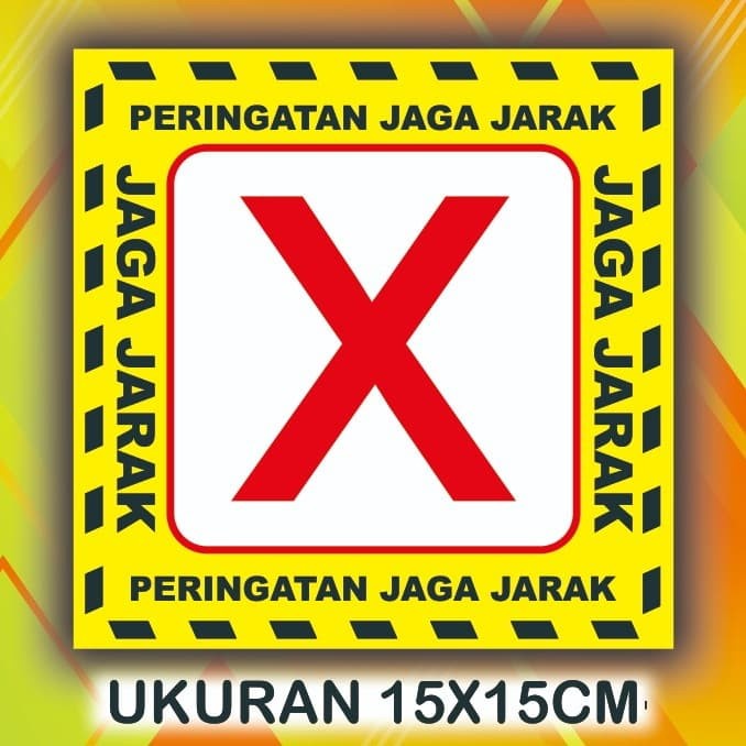 Jual Stiker Lantai Tanda Silang ukuran 15 x 15 cm | Shopee Indonesia