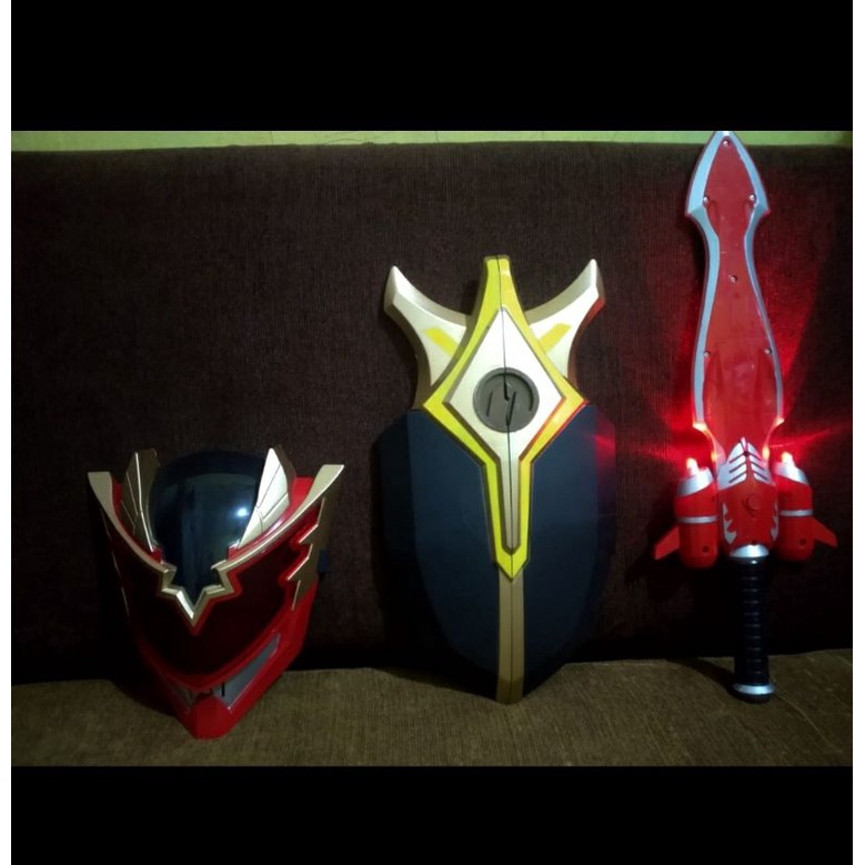 Jual Mainan terbaru !! pedang tameng topeng superhero Bima X satu set ...