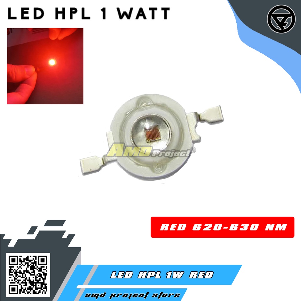 Jual Lampu LED HPL Merah 1W Super Bright Terang Bersih Red High Quality ...