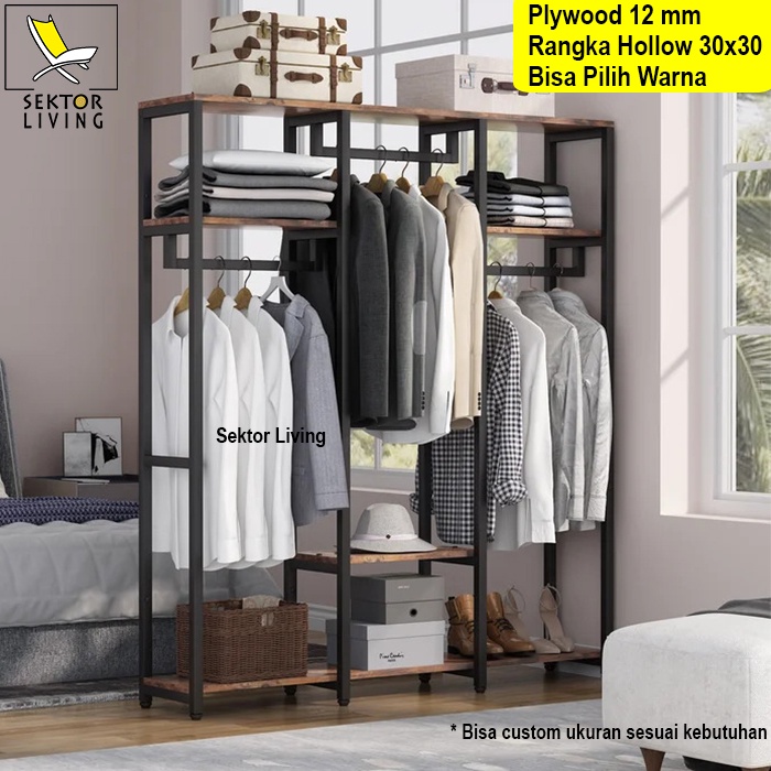 Jual Lemari Baju Rak Baju Lemari Pakaian Rak Pakaian Industrial ...