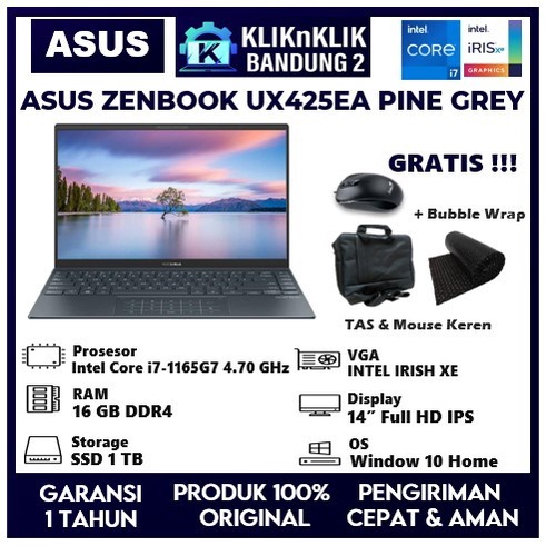 Jual LAPTOP ULTRABOOK ASUS ZENBOOK UX425EA i7 1165G7 RAM 16GB 1TB SSD ...