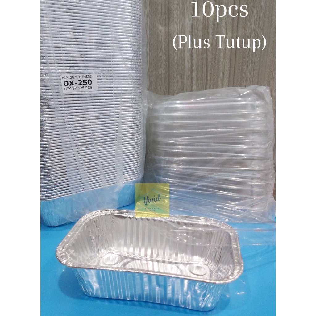 Jual Aluminium Foil Wadah Kontainer - Tipe ox-250 isi (10 pcs) | Shopee Indonesia